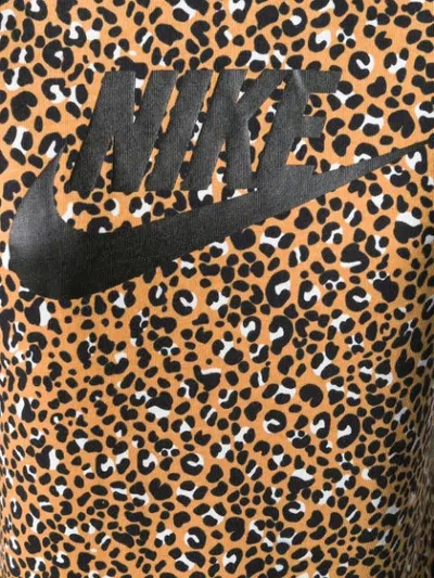 Nike Leopard Print Logo T-shirt - Neutrals | ModeSens