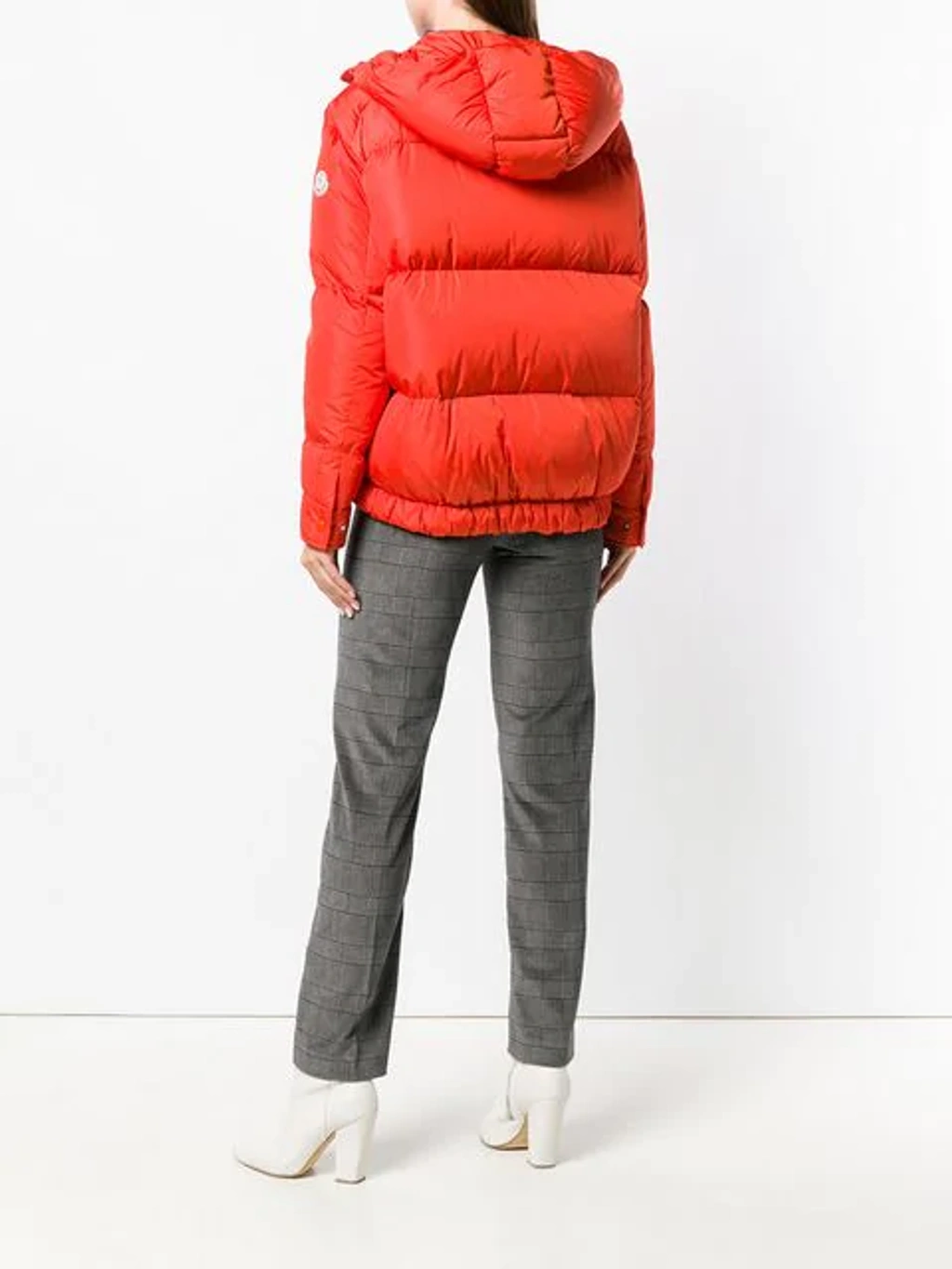 Moncler Effraie Fur trimmed Down Jacket In Orange ModeSens