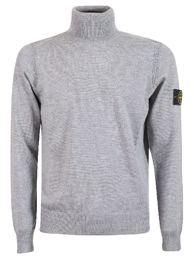 Stone Island Knitted Sweater In Grigio Perla | ModeSens