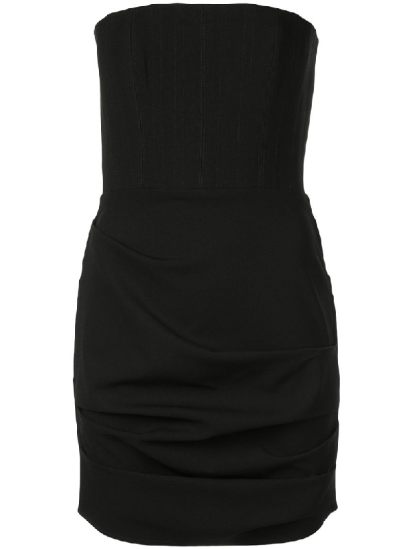 Alex Perry Strapless Mini Dress In Black Modesens