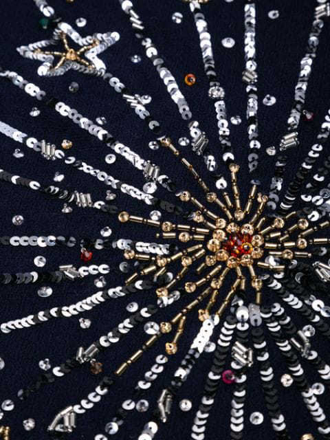 Janavi Cashmere Trip To The Galaxy Scarf In Blue | ModeSens