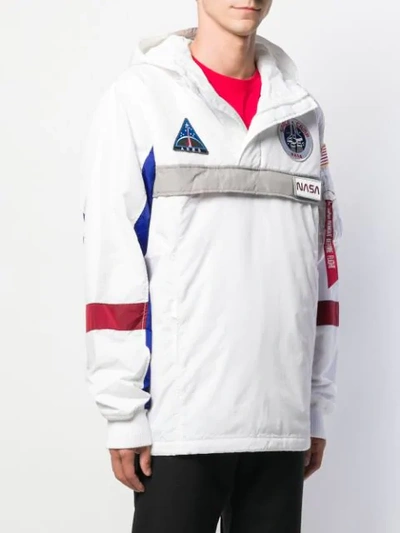 Alpha Industries Nasa Logo Anorak Jacket In White | ModeSens