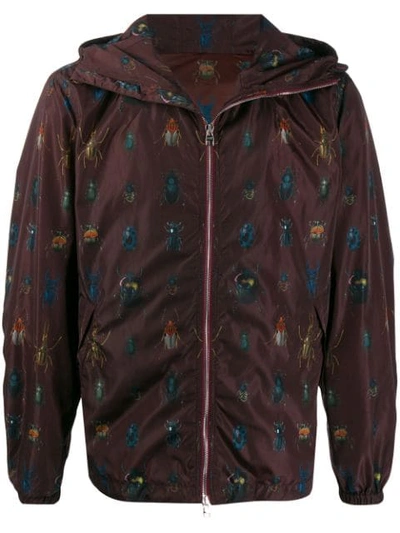 Alexander Mcqueen Insects Print Bomber Jacket In Red | ModeSens
