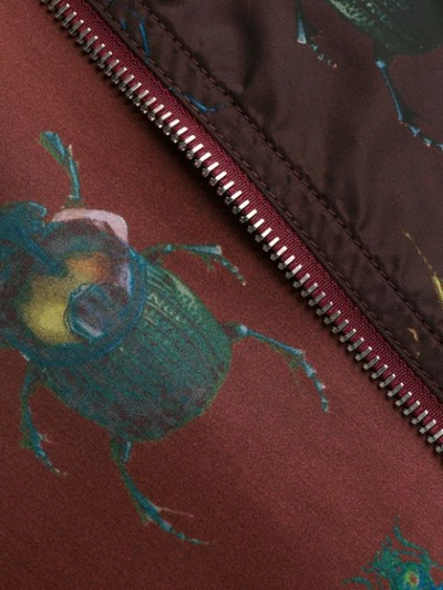 Alexander Mcqueen Insects Print Bomber Jacket In Red | ModeSens