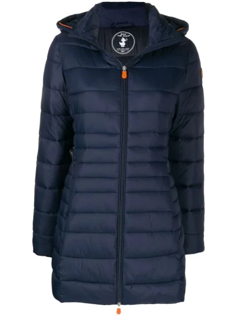 Save The Duck Hooded Padded Midi Coat In 00009 Blue | ModeSens Save The Duck Hooded Padded Midi Coat In 00009 Blue | ModeSens