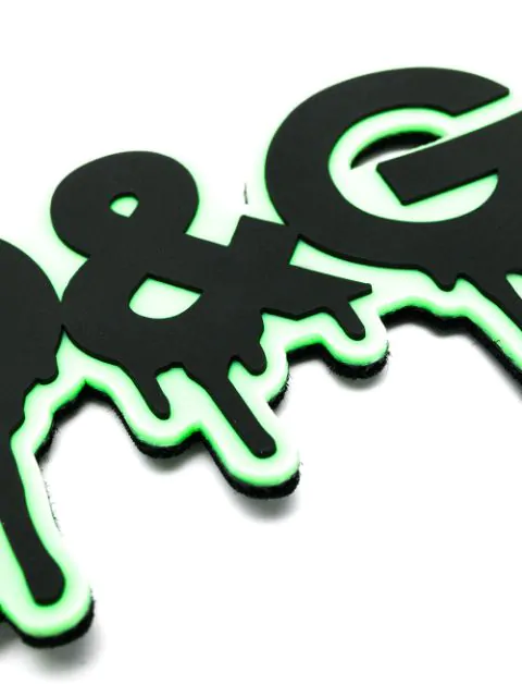 Dolce & Gabbana Dripping Effect Logo Patch In Black | ModeSens