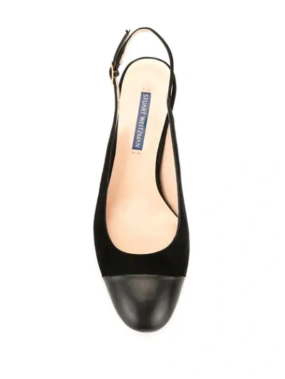 Stuart Weitzman Womens Loraina Block Heel Slingback Pumps In Black