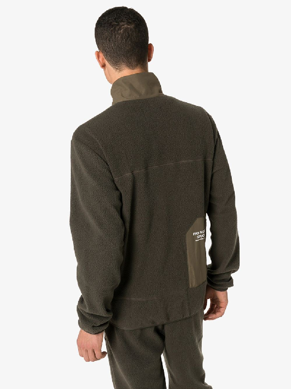 Pas Normal Studios Logo Print Zipped Fleece In Green | ModeSens