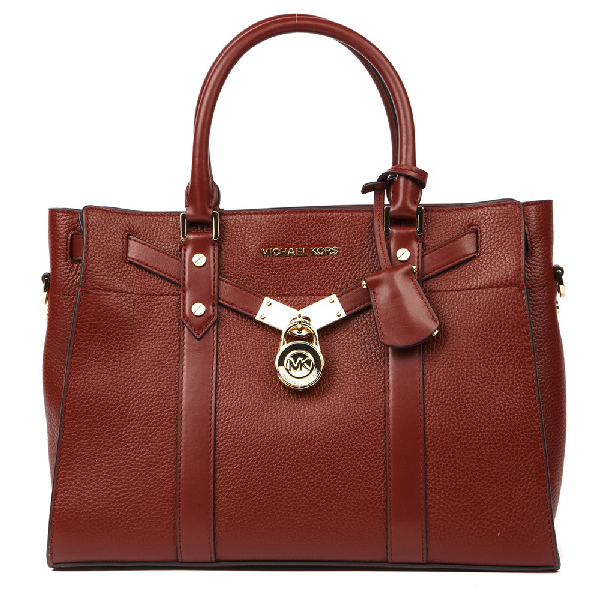 Michael Kors Red Hamilton Handbag | semashow.com