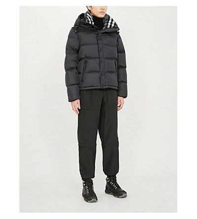 Burberry Men's Lockwell Quilted Puffer Jacket W/ Signature Check Trim ...