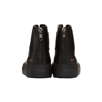 Common Projects Tournament High-top Leather Flatform Trainers In Black ...