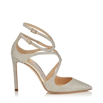 Jimmy Choo Lancer 100 Platinum Ice Dusty Glitter Pointy Toe Pumps | ModeSens
