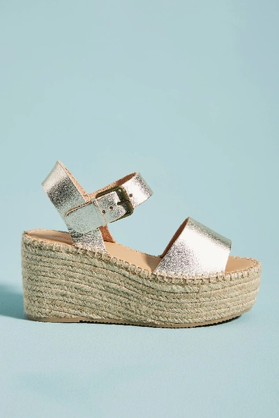 Soludos Minorca Platform Espadrille Sandals In Gold | ModeSens