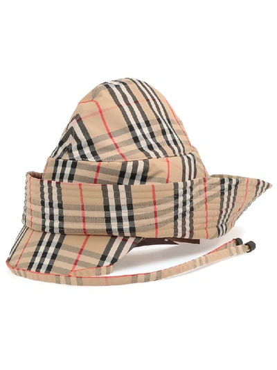Burberry Vintage Check Rain Hat In Neutrals | ModeSens