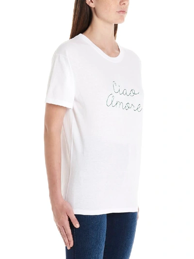 Giada Benincasa Ciao Amore T-shirt In White | ModeSens