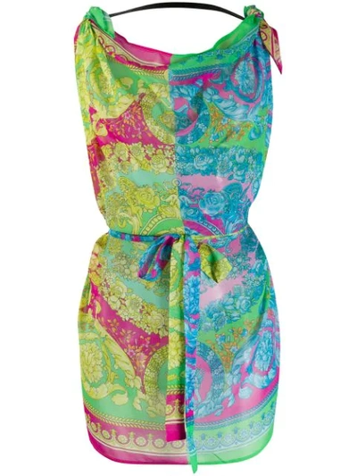 Versace Draped Printed Silk-chiffon Kaftan In A7000 | ModeSens