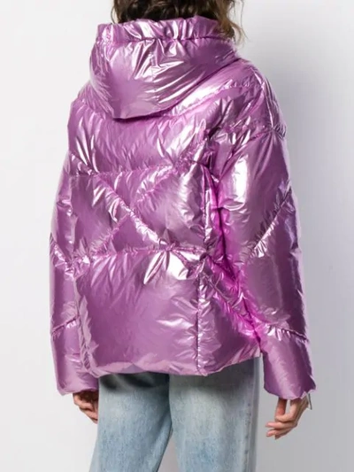 Khrisjoy Quilted Metallic Down Jacket In Pink | ModeSens