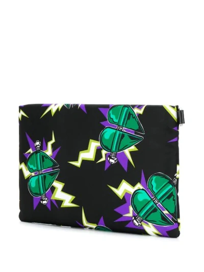 Prada X Frankenstein Universal Clutch In Black | ModeSens