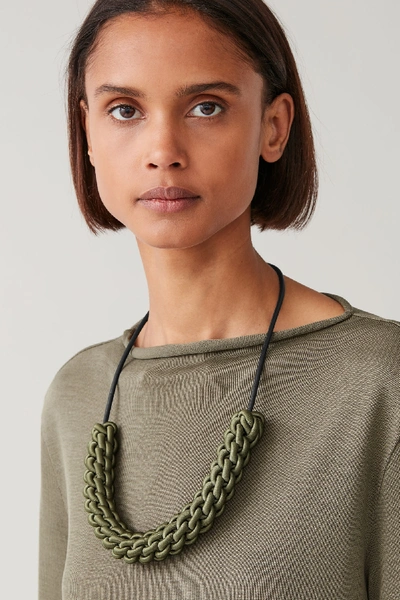 Cos Short Rope Necklace In Green | ModeSens