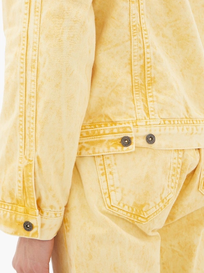Y/project Double-seam Over-dyed Denim Jacket In Yellow | ModeSens