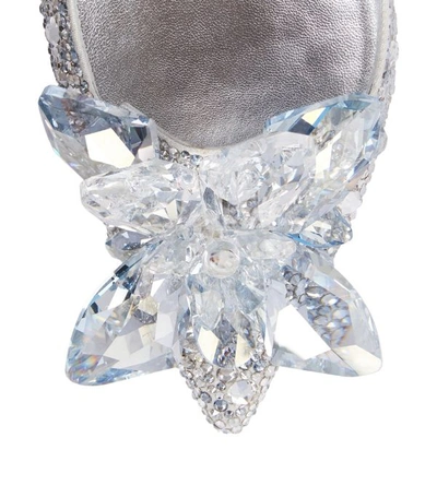 Jimmy Choo Avril 100 Crystal-embellished Pumps With Crystal Brooch In ...