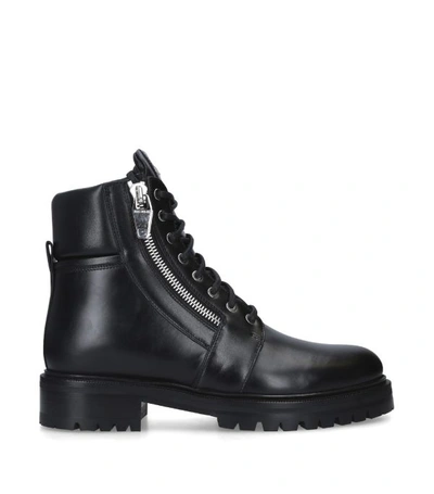 Balmain Ranger Boot Combat Boots In Black Leather | ModeSens