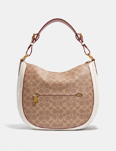 Coach Sutton Hobo In Signature Canvas - Women's In Tan/chalk/brass ...
