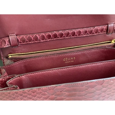 Pre-owned Celine Classic Red Python Handbag | ModeSens