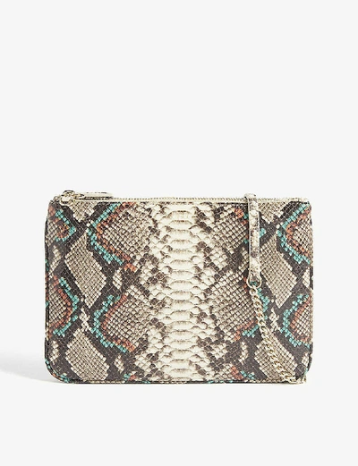 Sandro Addict Snake Print Leather Crossbody Bag In Multi Color | ModeSens