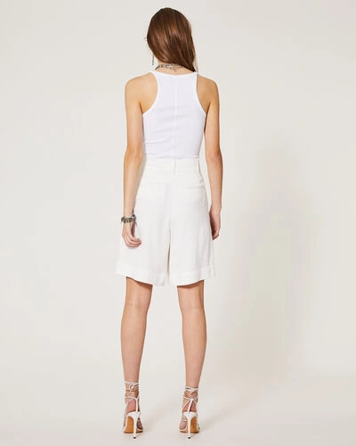 Iro Kush High-waisted Bermuda Shorts In White | ModeSens