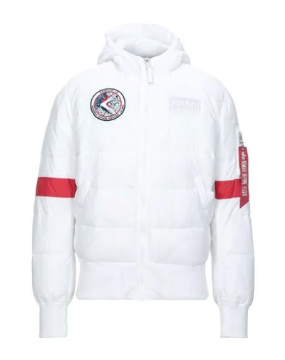 Alpha Industries Nasa Puffer Jacket In White | ModeSens