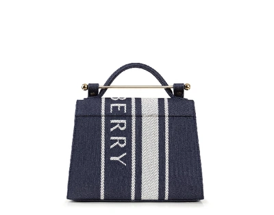 Strathberry Mini Allegro Denim Tote In Navy | ModeSens