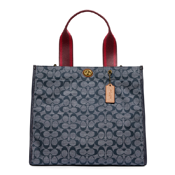 Coach 1941 Tote 40 Monogrammed Chambray Tote In Chambray/midnight Navy ...
