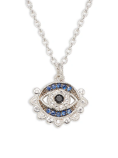 Judith Ripka Lucky Sterling Silver & Multi-stone Evil Eye Necklace ...