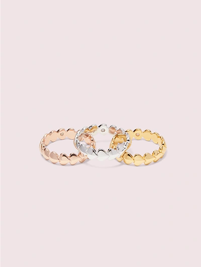 Kate Spade Heritage Spade Heart Ring Set In Metal Multi | ModeSens