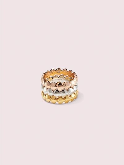 Kate Spade Heritage Spade Heart Ring Set In Metal Multi | ModeSens