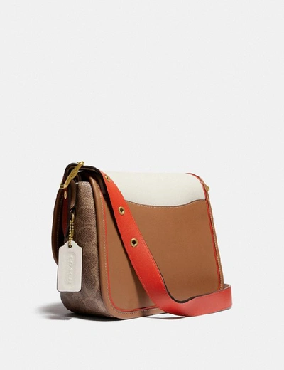 Coach Rambler Crossbody In Signature Canvas In Brass/tan Chalk Multi ...