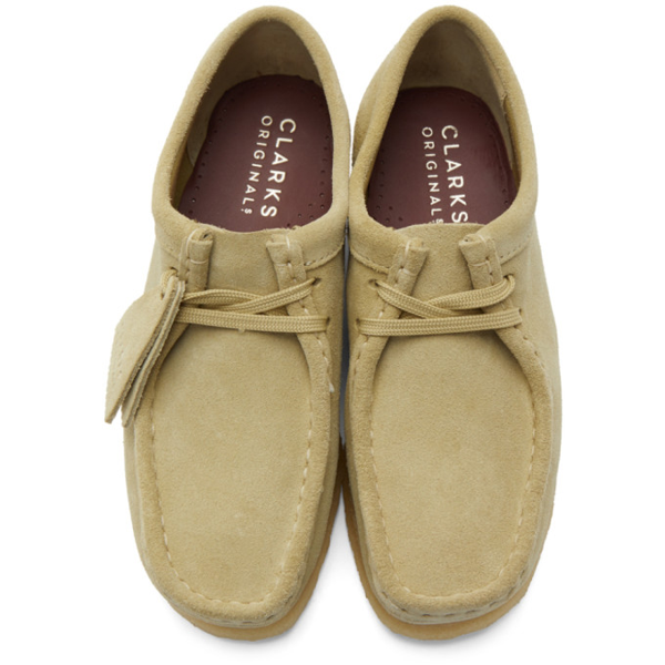 Clarks Originals Beige Suede Wallabee Moccasins In Maple Suede | ModeSens