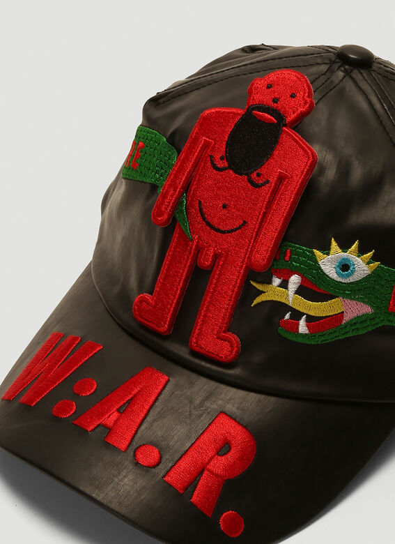 Walter Van Beirendonck W:a.r Baseball Hat In Black | ModeSens
