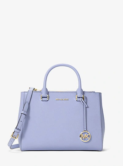 Michael Kors Kellen Medium Saffiano Leather Satchel In Blue ModeSens