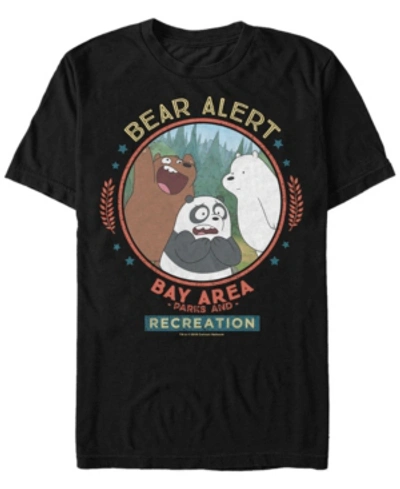 Fifth Sun Men's We Bare Bears Bay Area Bear Alert Circle Short Sleeve T ...