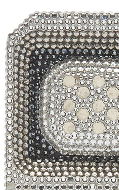 Judith Leiber "call Me" Brick Phone Crystal Novelty Clutch In Silver ...