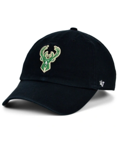 47 Brand Milwaukee Bucks Team Color Mvp Cap In Black | ModeSens