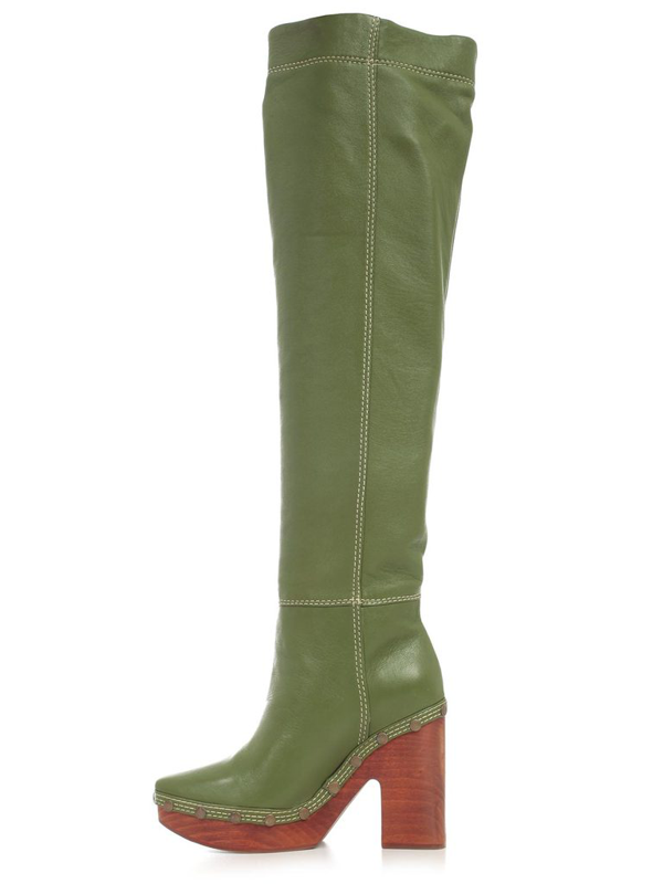 Jacquemus Les Bottes Sabots Boots High In Green | ModeSens
