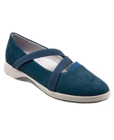 Sava Women's Haely Mary Jane Flat Women's Shoes In Dark Navy | ModeSens