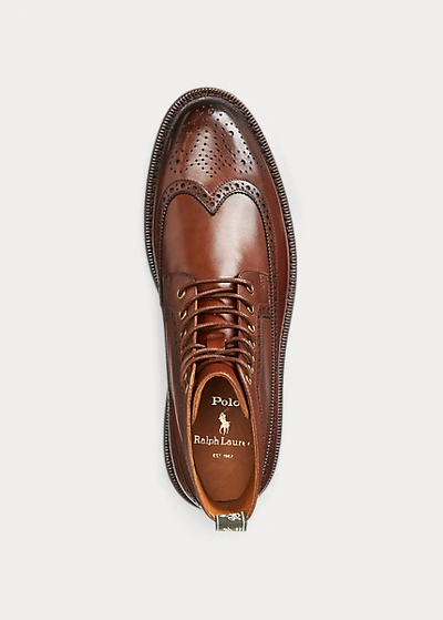 Polo Ralph Lauren Asher Leather Wingtip Boot In Polo Tan | ModeSens