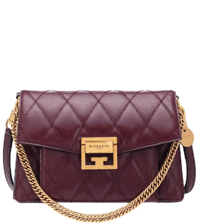 Givenchy Small Gv3 Diamond Quilted Leather Crossbody Bag In Red | ModeSens