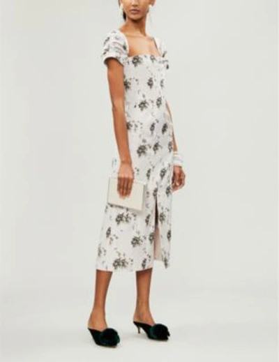Brock Collection Odilia Floral-print Poplin Midi Dress In Light Pastel ...