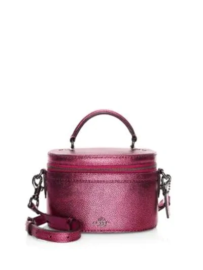 Coach Metallic Leather Trail Bag In Berry | ModeSens