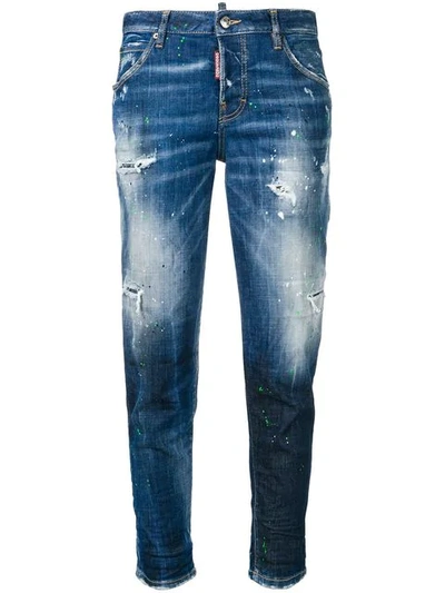 Dsquared2 Dsq2 Distressed Jeans In Blue | ModeSens